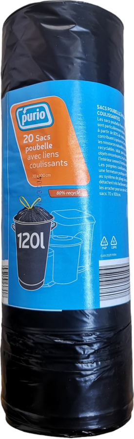 Purio Lien coulissant 120L - Trash Bag Collection